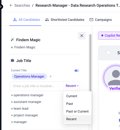 What's the difference between Current, Recent and Past Job Title in ...